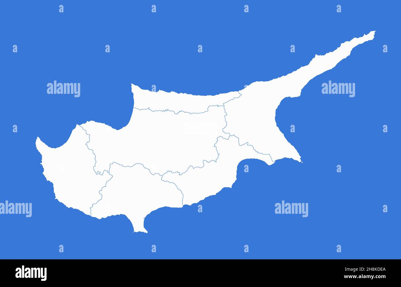 Carte administrative chypre Banque de photographies et d’images à haute ...