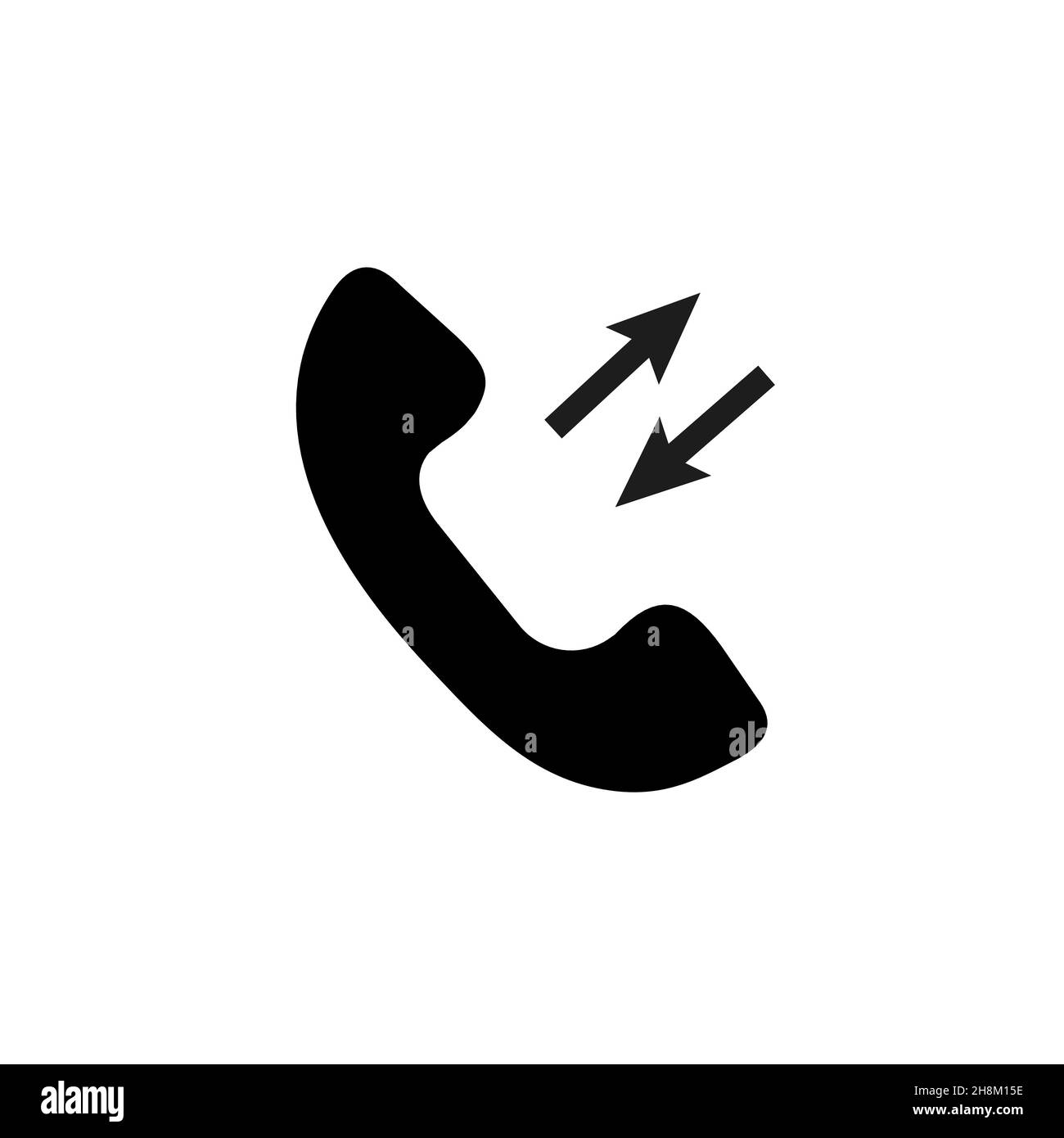 icône de téléphone appel entrant sortant, symbole vectoriel Image ...