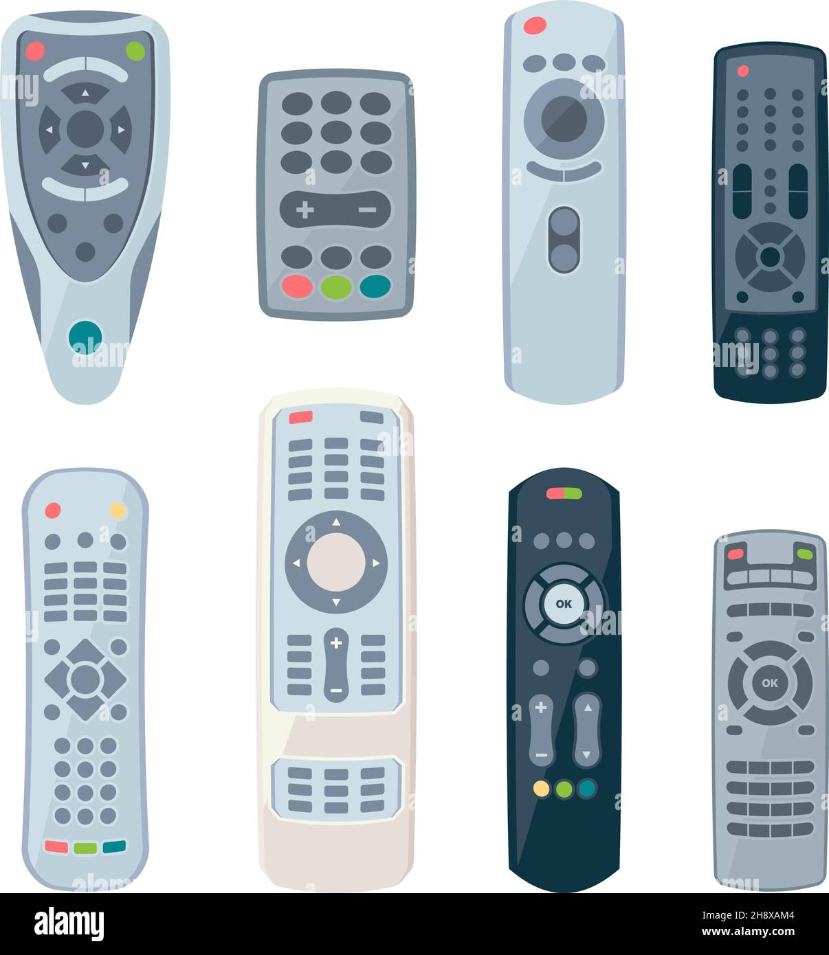 Télécommandes pour téléviseur.Les éléments de commande électroniques ...