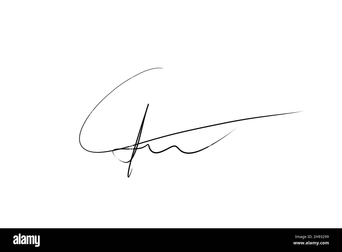 Concept de signature manuscrite du document signé avec un stylo isolé ...