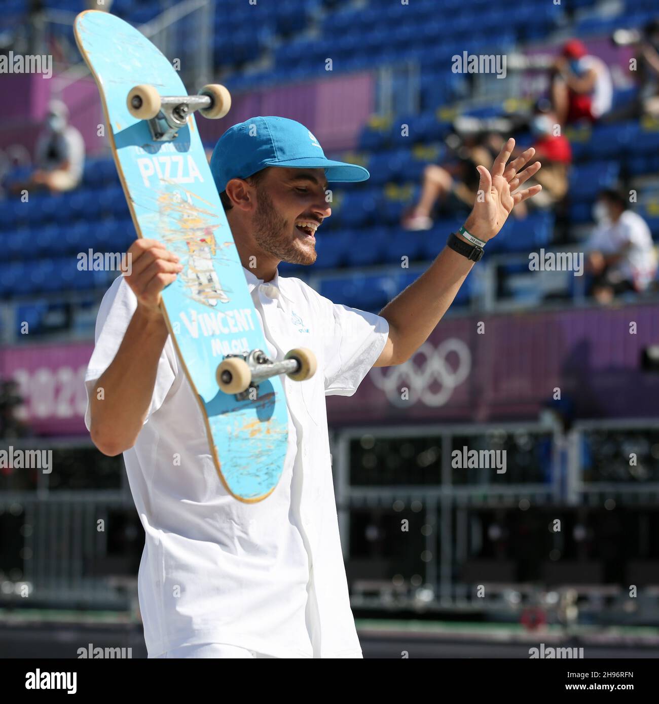 25 JUILLET 2021 - TOKYO, JAPON: Vincent MILOU de France réagit à une ...