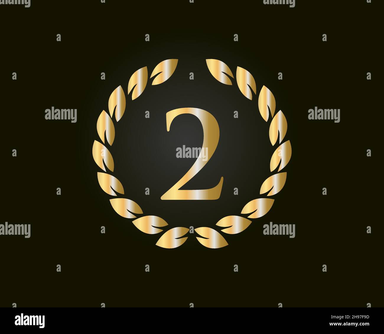 2 ans anniversaire logo Banque d'images vectorielles - Alamy