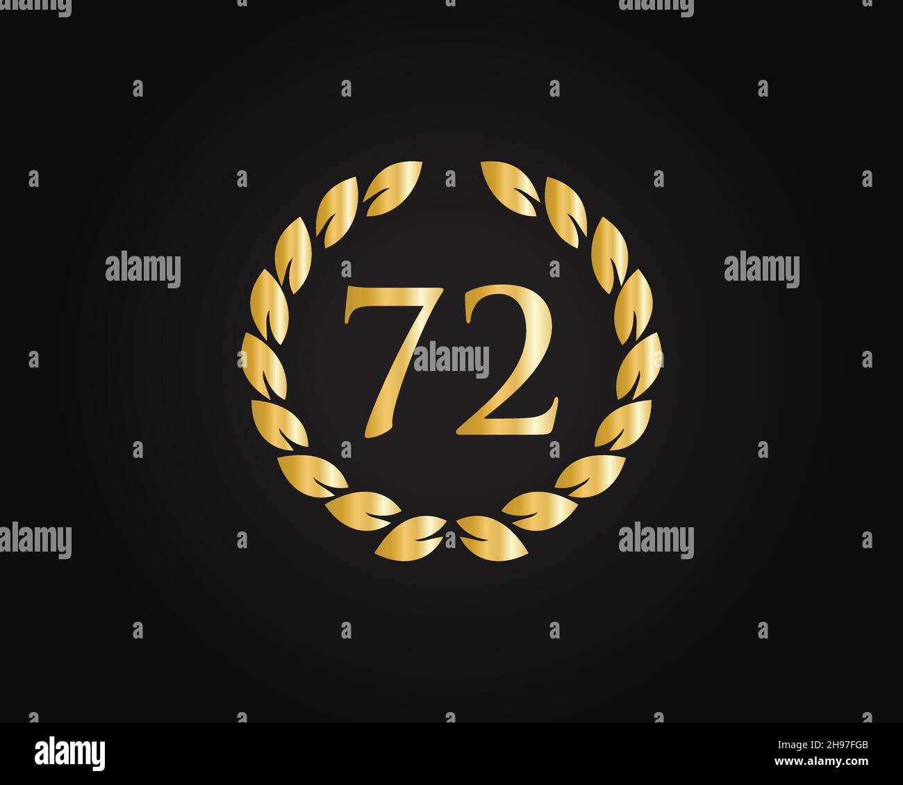 Modèle de logo bague anniversaire 72 ans.Logo anniversaire de 72 ans ...