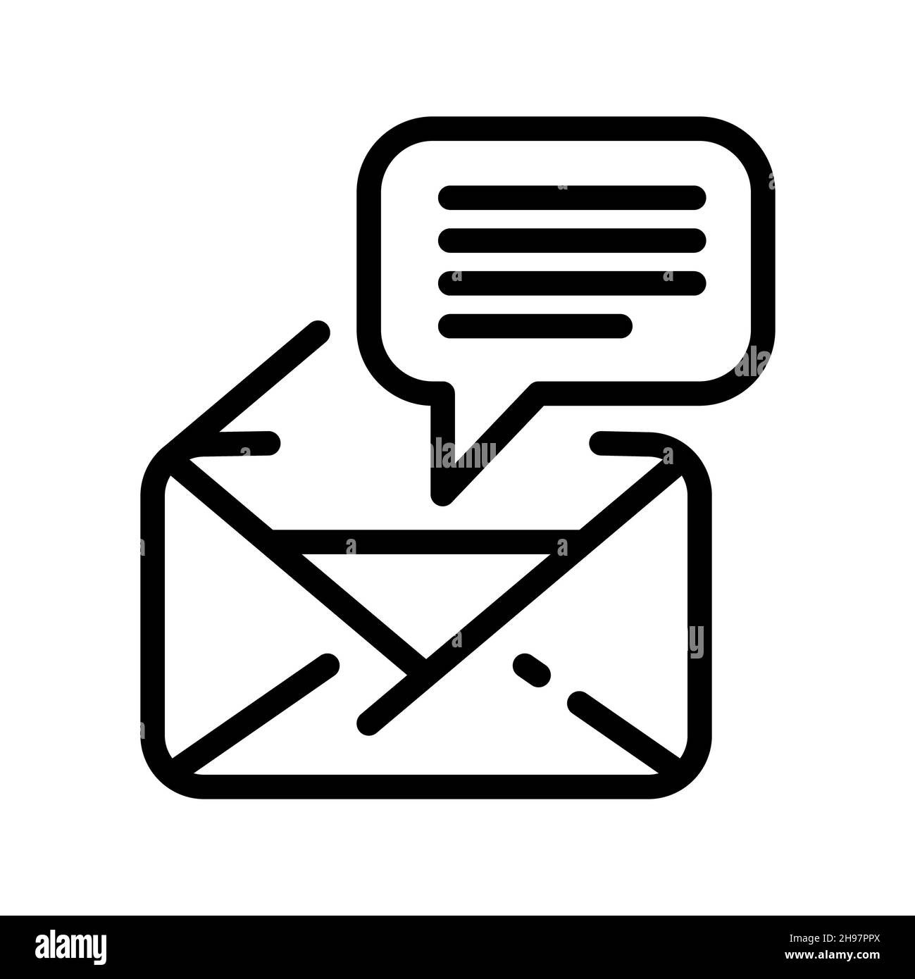 Icône courrier.Envoyer un pictogramme de message pour le Web.Vecteur de ...