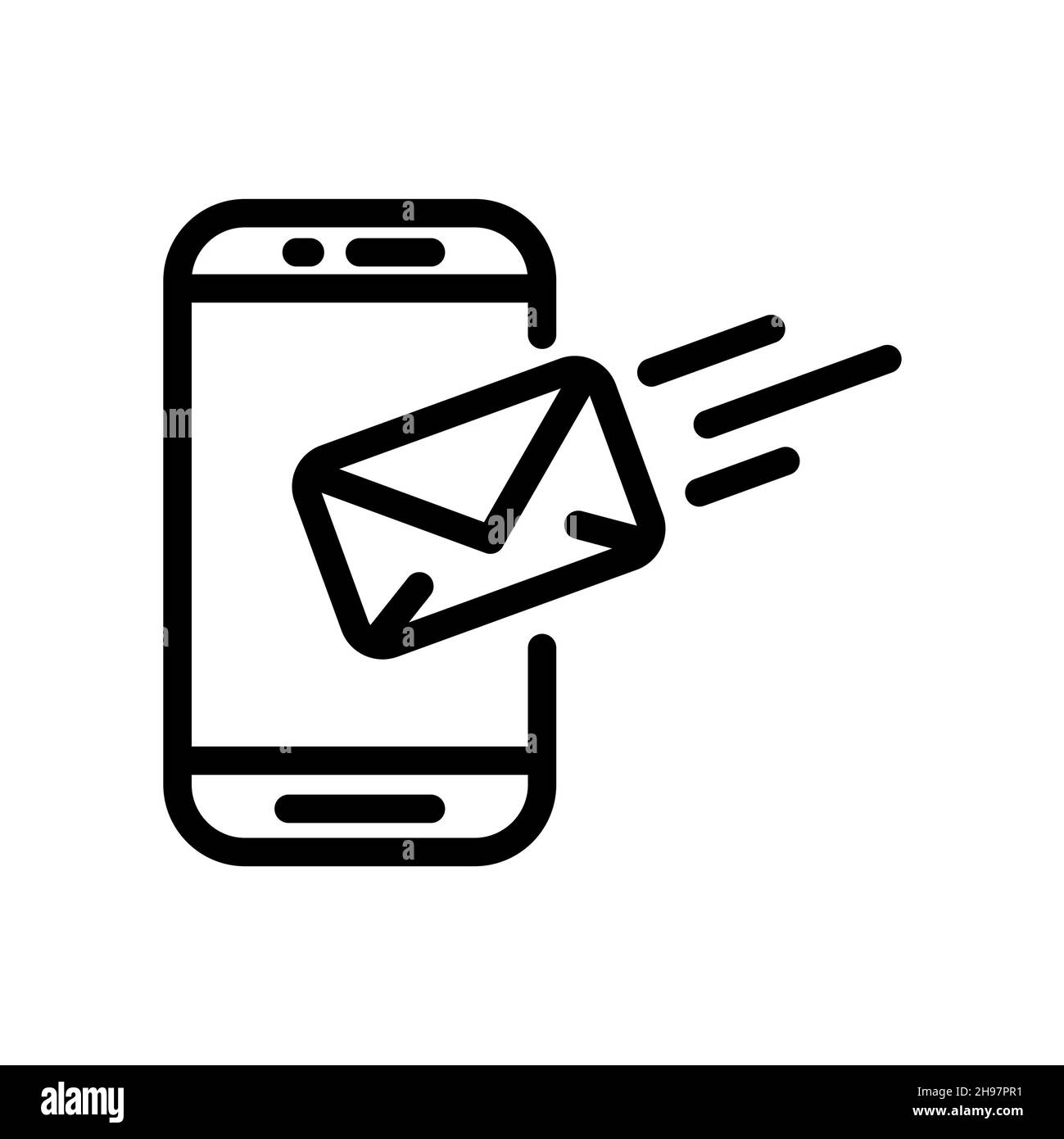 Icône courrier.Envoyer un pictogramme de message pour le Web.Vecteur de ...