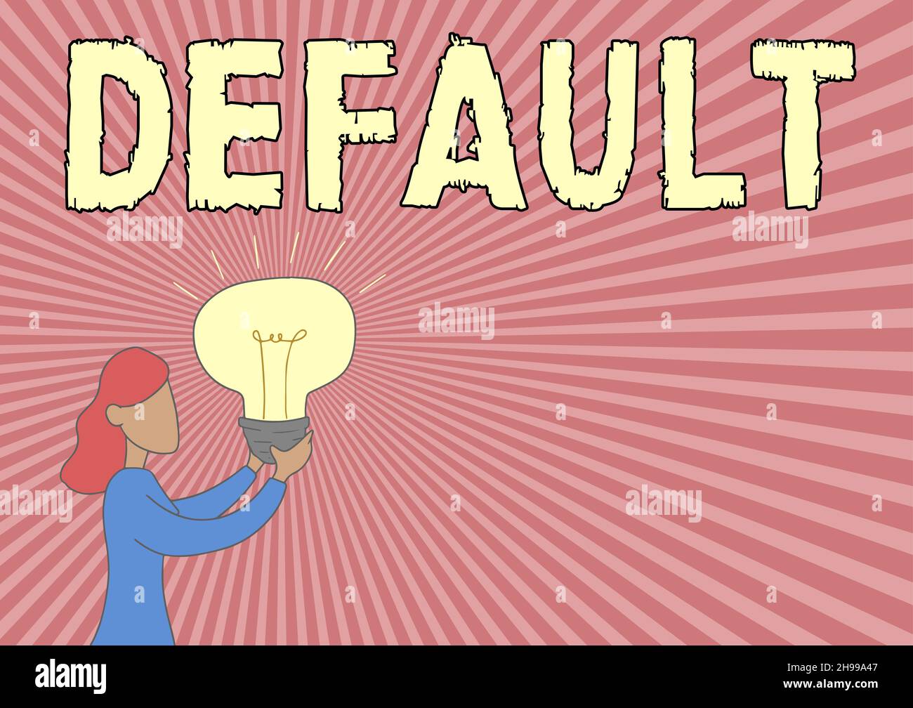 Symbole de texte indiquant la valeur par défaut.Business idée défaut de ...