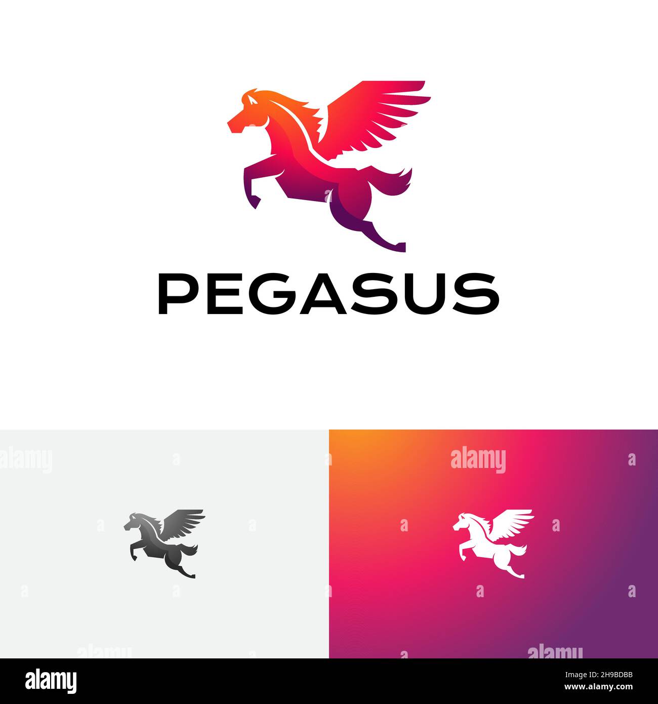 Pegasus logo vector Banque de photographies et d’images à haute ...