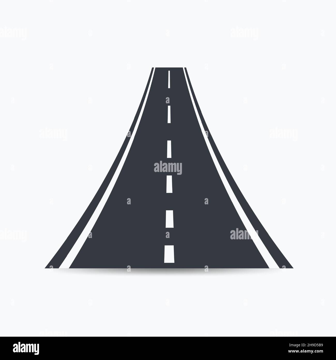 Longue route droite dans l'horizon Banque d'images vectorielles - Alamy