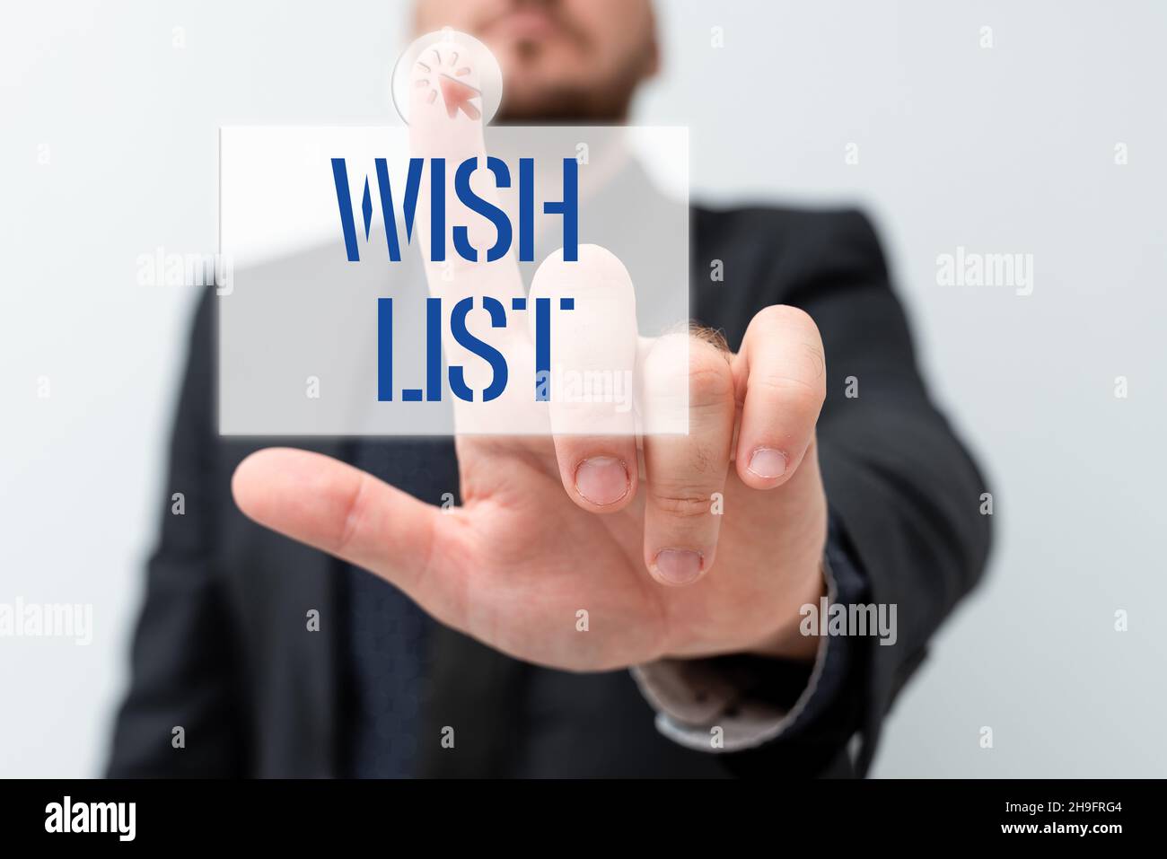 Liste de souhaits de légende conceptuelle.Idée d'entreprise liste des ...