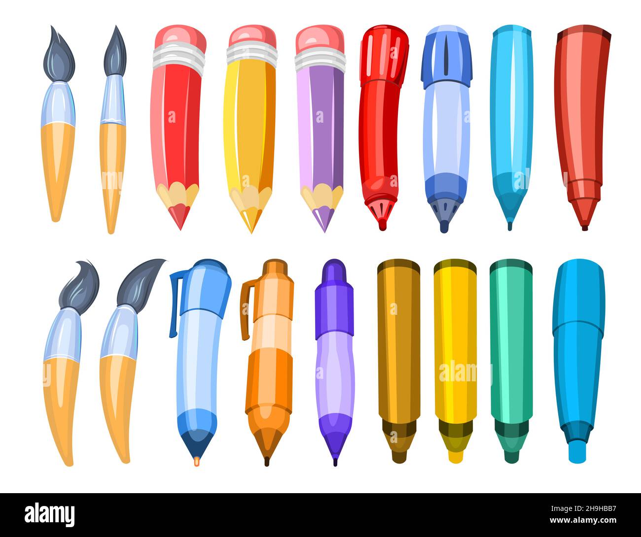 Jolis stylos Banque d'images vectorielles - Alamy