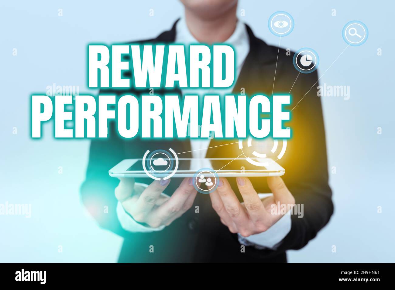 Performance de récompense du texte d'écriture manuscrite.Photo ...