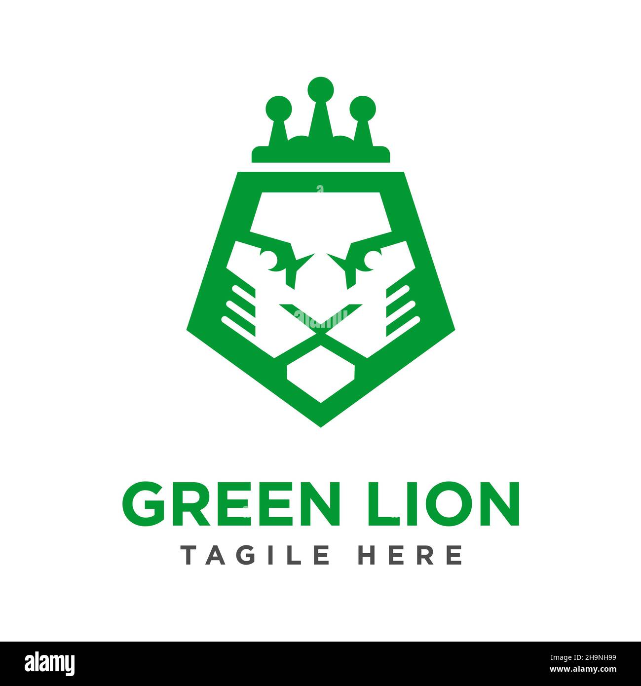 Lion logo vector Banque d'images détourées - Alamy