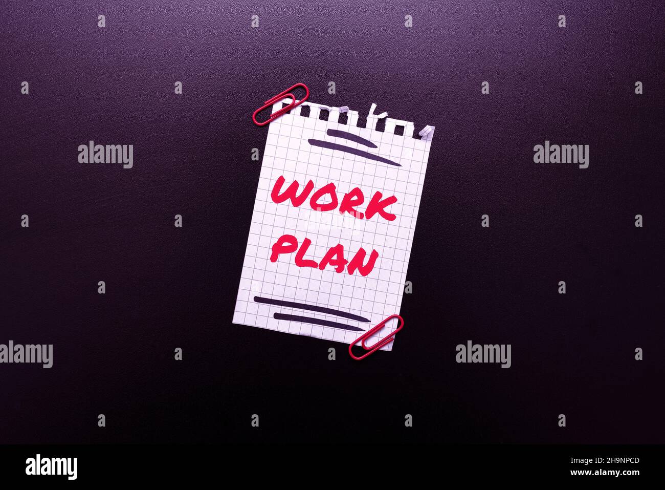 Affiche affichant le plan de travail.Projet d'idée d'entreprise à ...