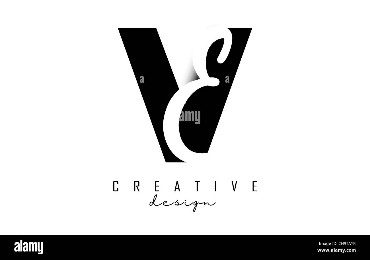 Lettres VE logo avec un design minimaliste.Lettres V et E avec ...