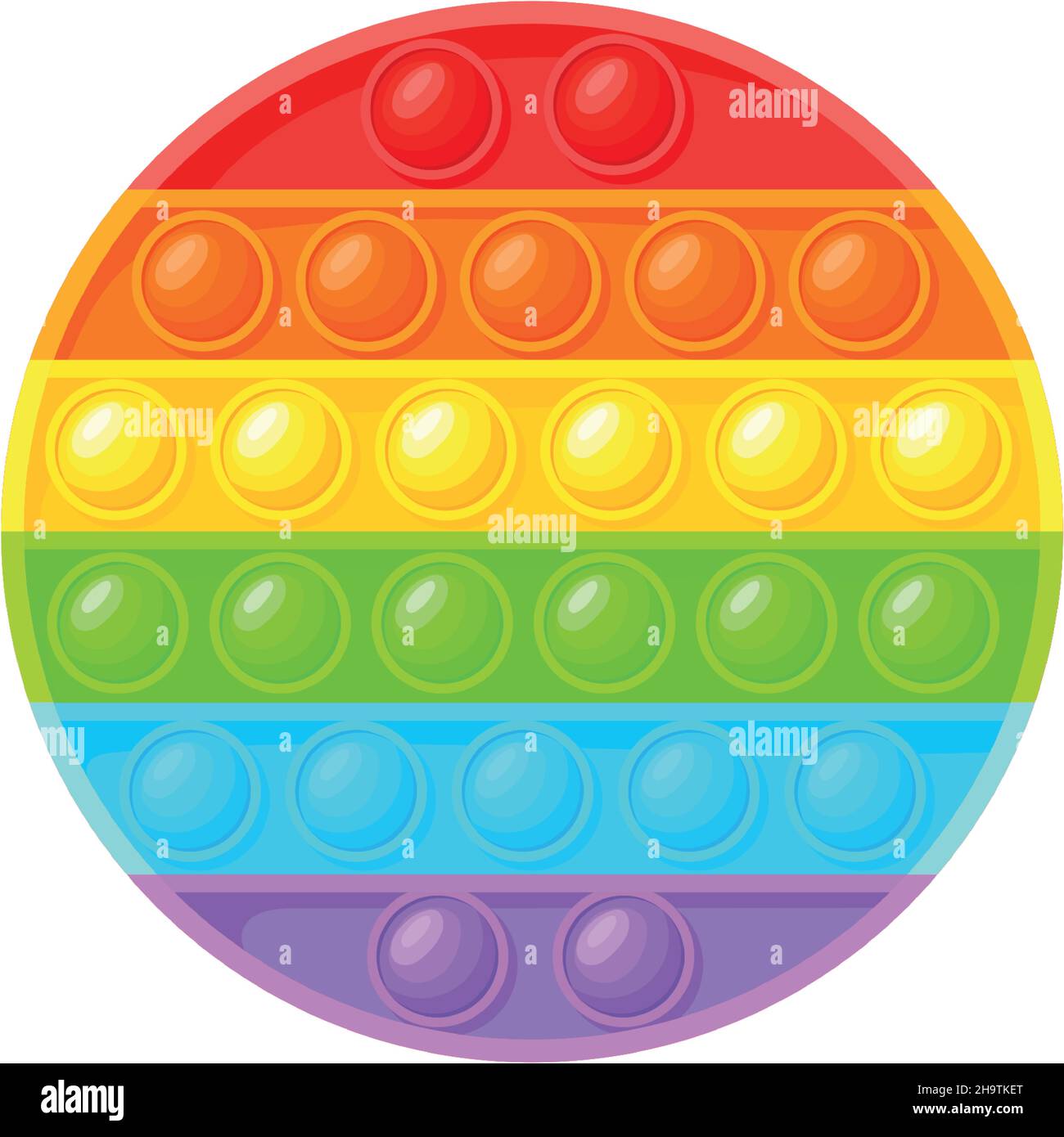 Pop-it rond.Sphère de forme circulaire avec bulles, illustration ...