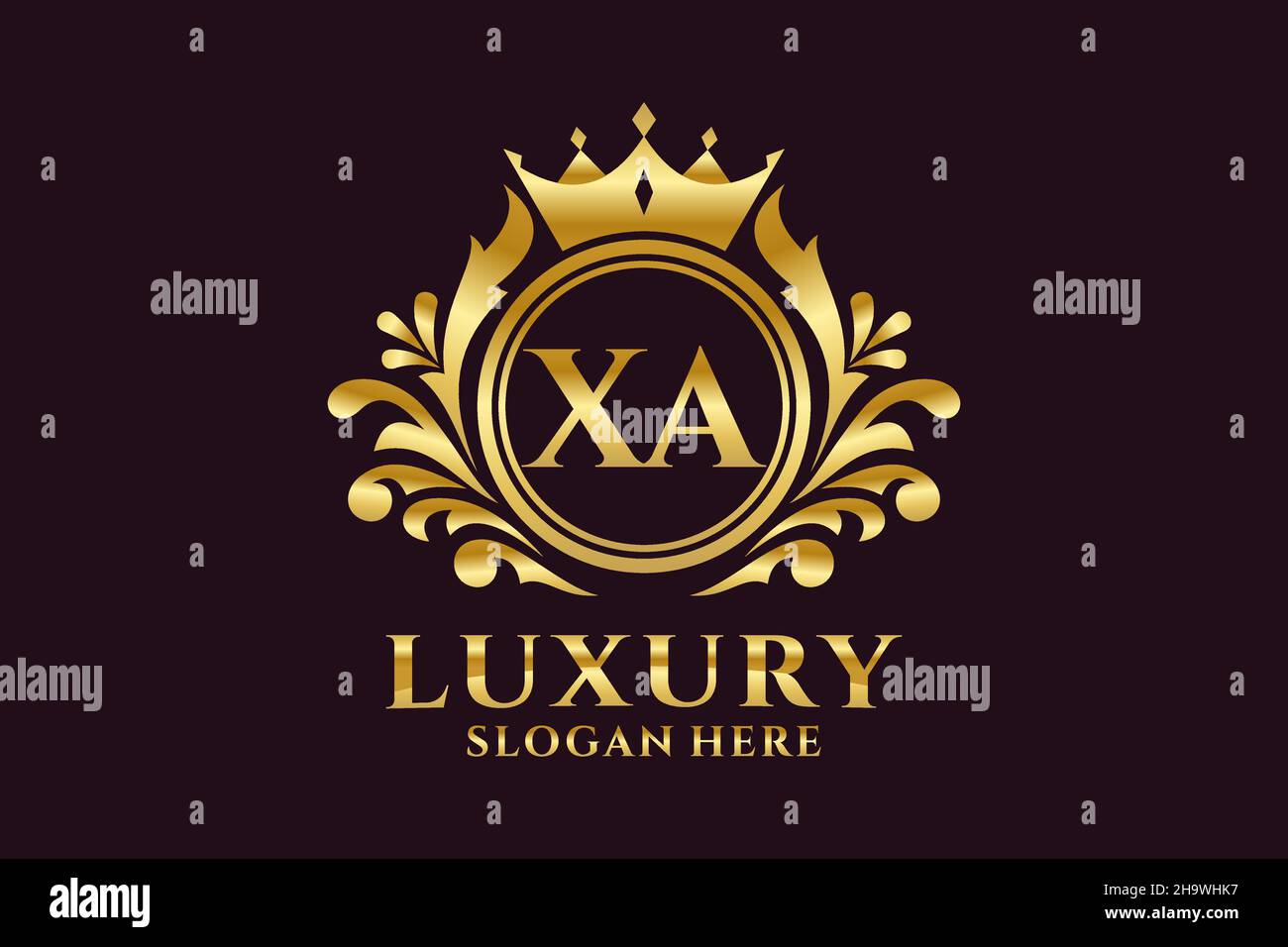 Modèle XA Letter Royal Luxury logo en illustration vectorielle pour les ...