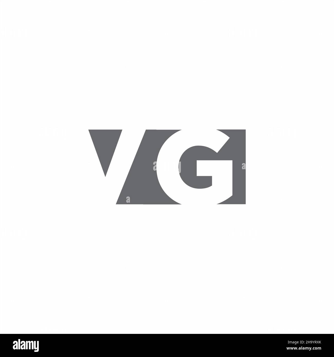 Modèle de dessin vectoriel de logo vg Banque d'images vectorielles - Alamy