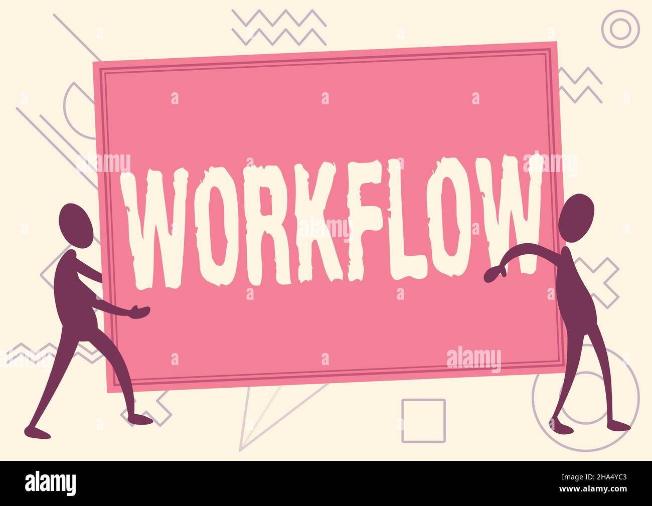 Processus d'écriture manuelle des affiches.Concept d'entreprise série d ...