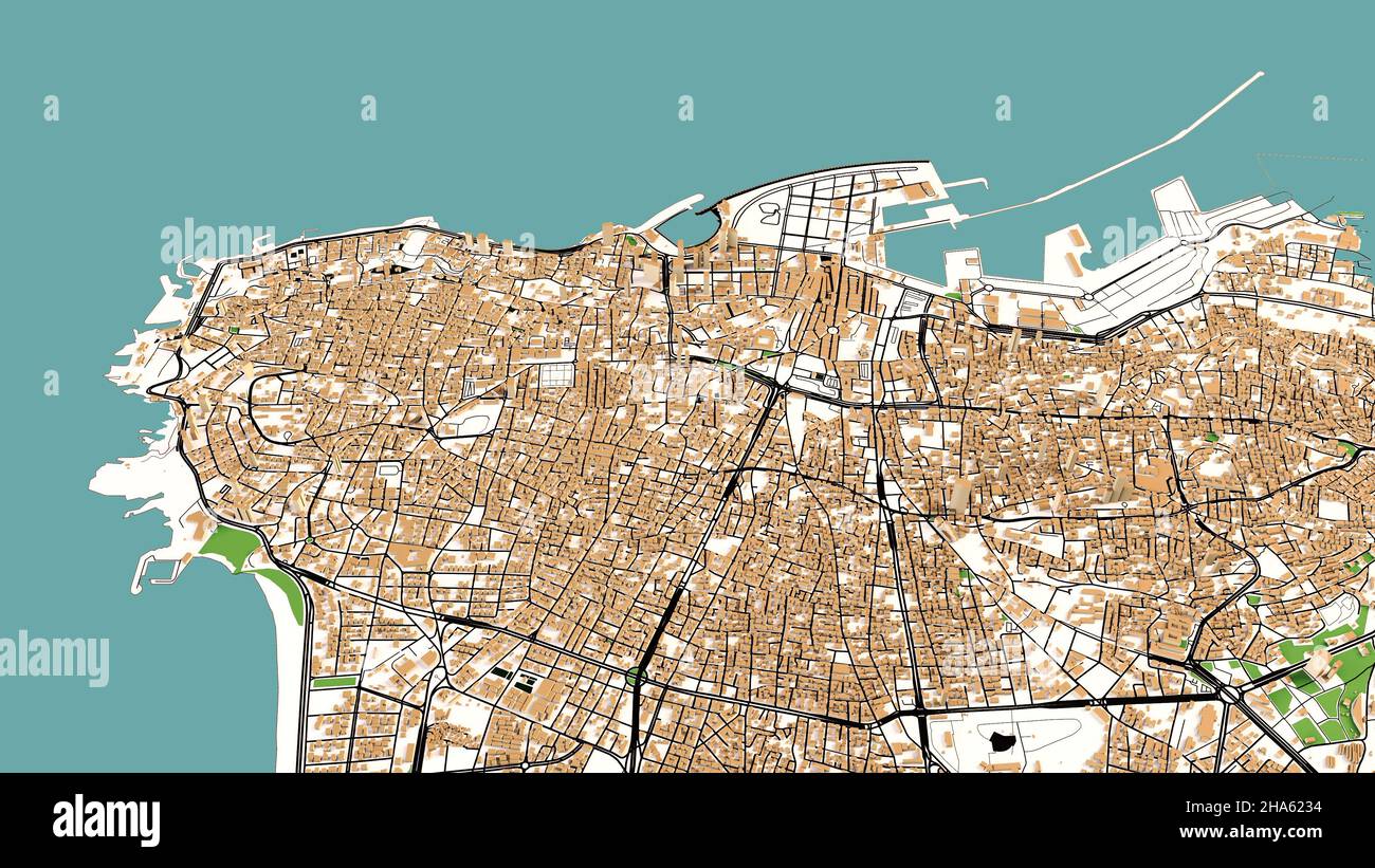 Map of beirut Banque de photographies et d’images à haute résolution ...