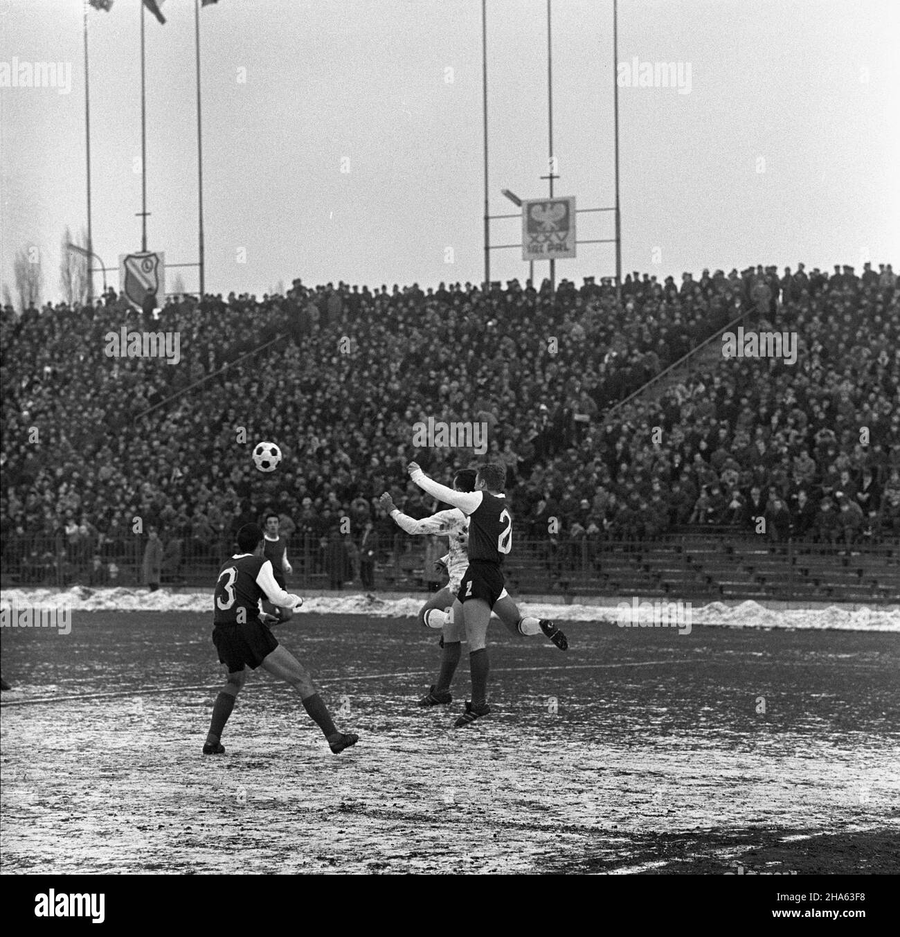 Varsovie, 1969-11-30.Mecz Legia Warszawa - Ruch Chorzów na Stadionie ...