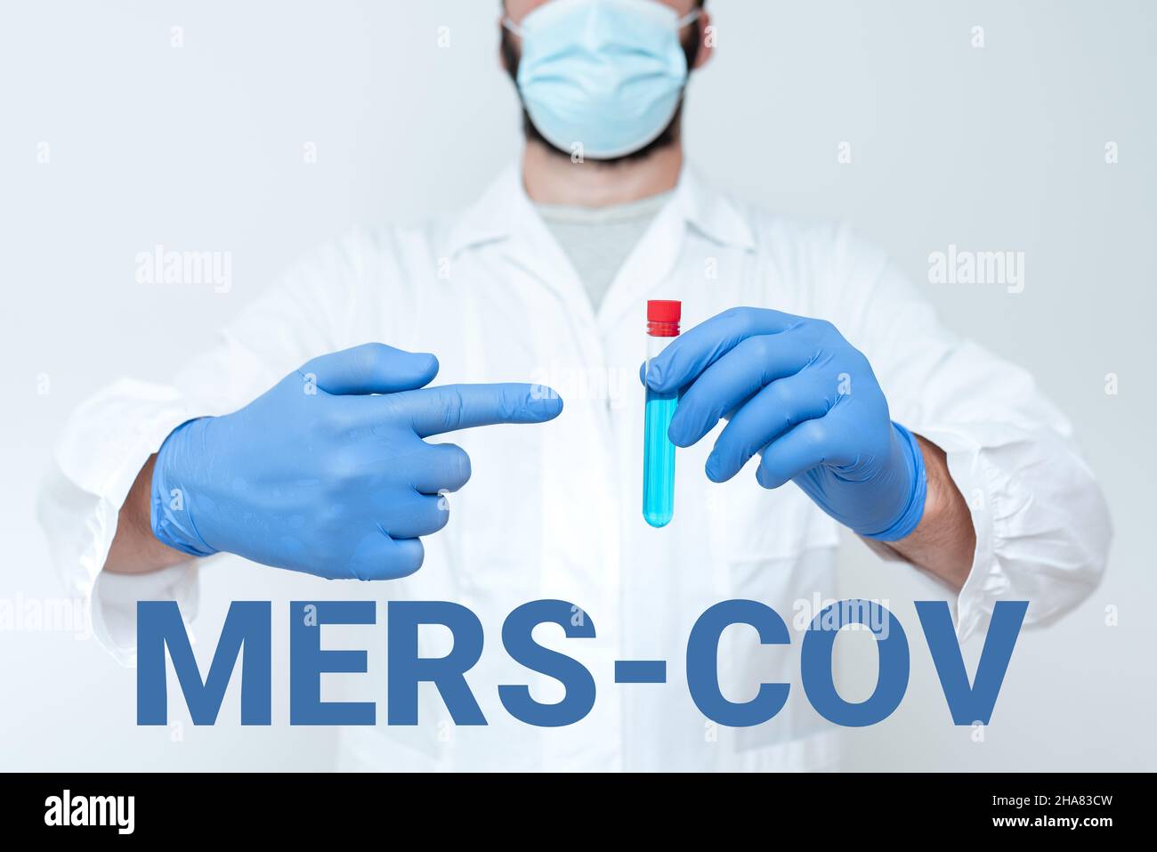 Affiche indiquant le code de Mers.Concept Internet maladie respiratoire ...