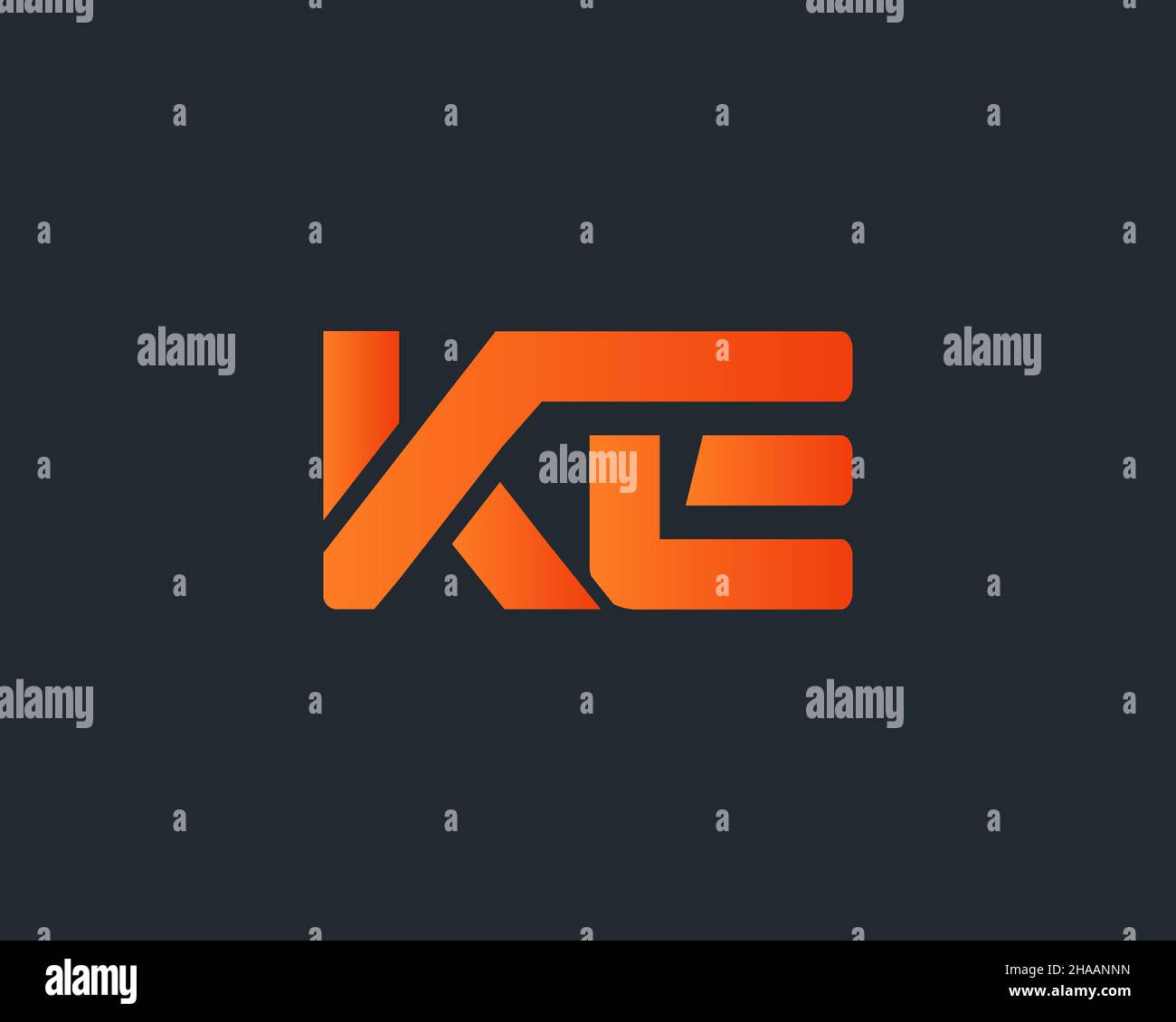 Logo KE de qualité supérieure, logo KE Letter et moderne tendance.LOGO ...