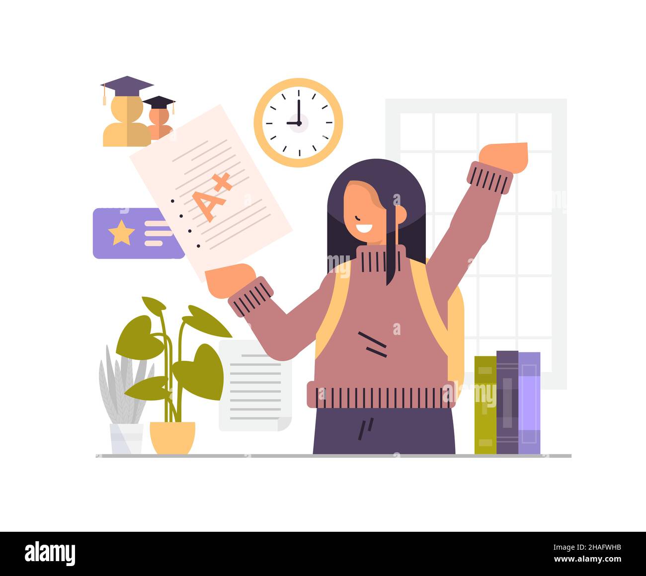 écolière parfaite Banque d'images vectorielles - Alamy