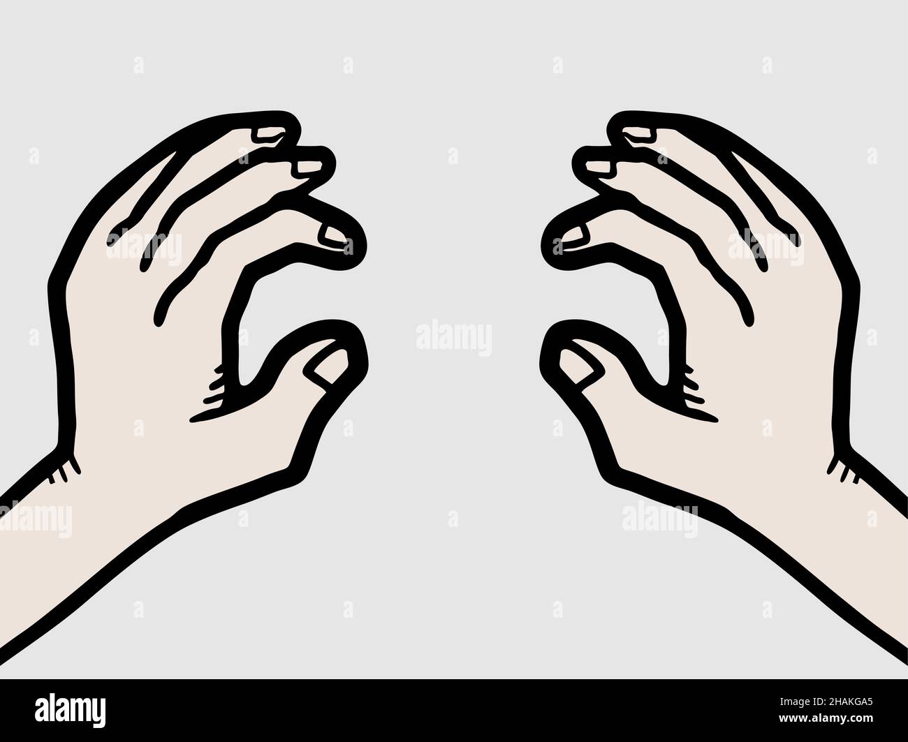 Vecteur de deux mains Banque d'images vectorielles - Alamy