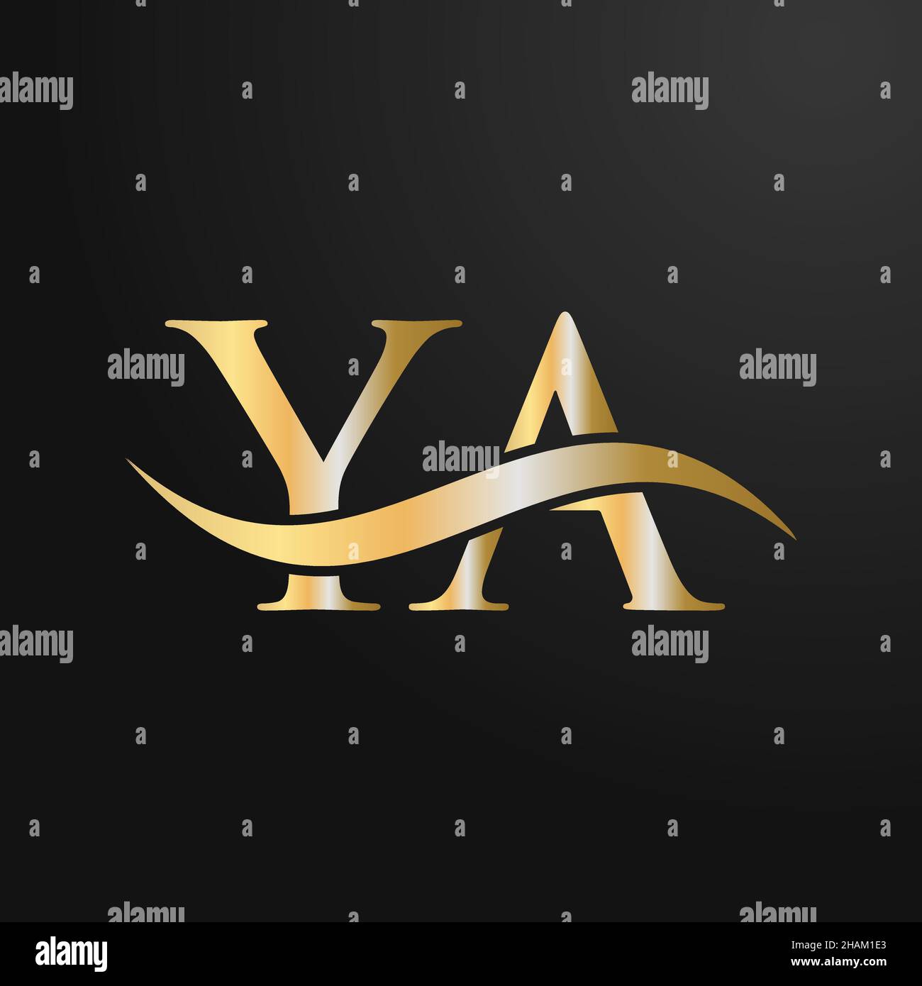 Modèle de logo lettre ya.Ya, y A lettre logo Modern, Flat, minimaliste ...