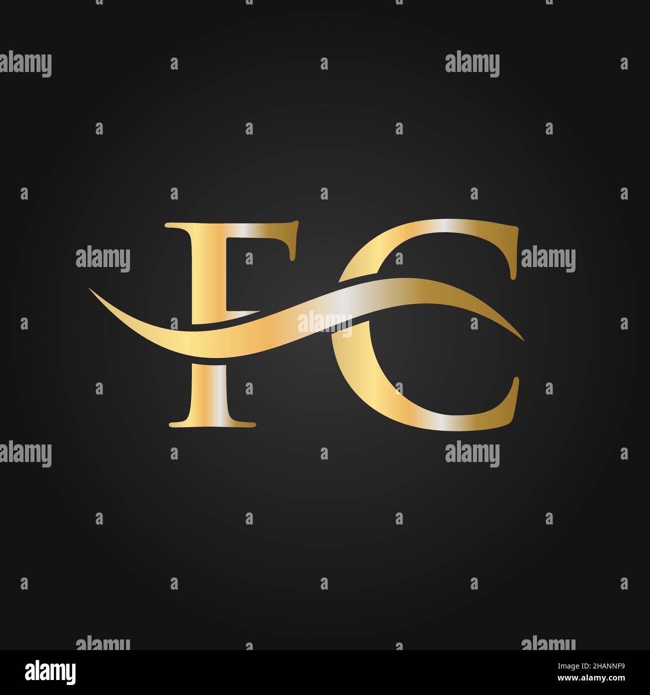 Lettre fc logo Banque d'images vectorielles - Alamy