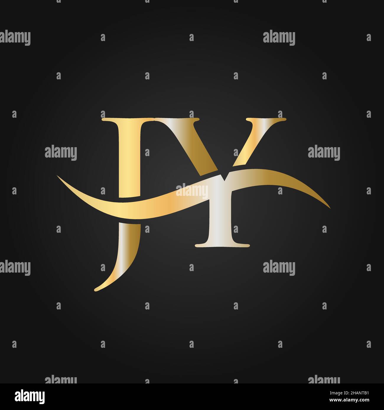 Lettre jy logo Banque d'images vectorielles - Alamy