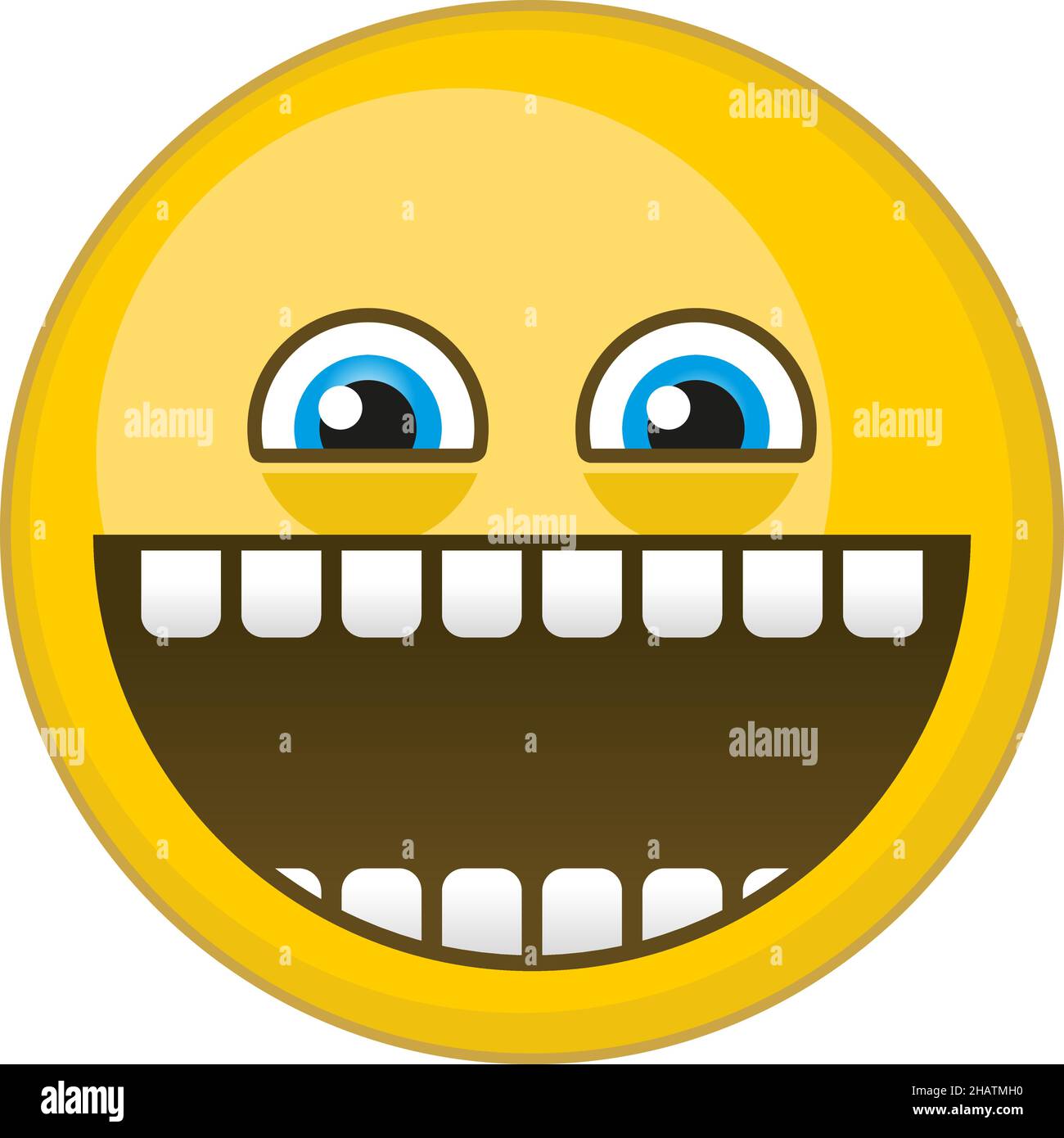 Rire boule jaune.Émoticône de dessin animé.LOL emoji Image Vectorielle ...