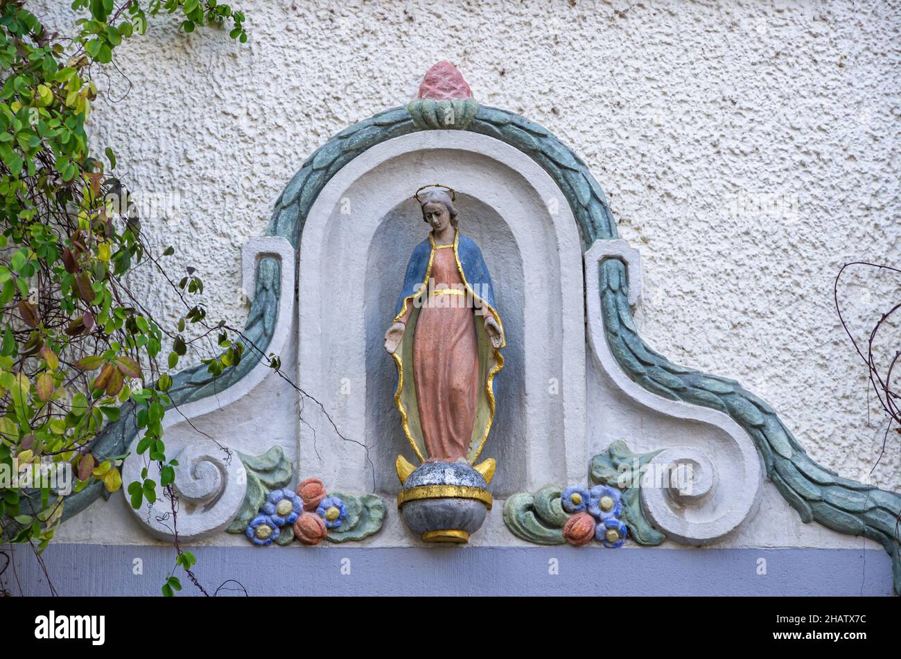 Meersburg au lac de Constance, Bade-Wurtemberg, Allemagne : statue de ...
