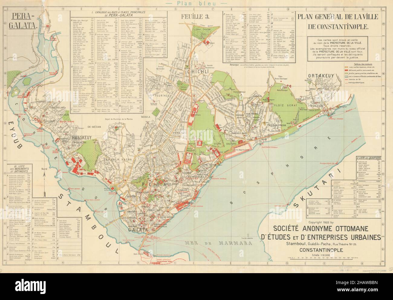 Carte de Constantinople, Plan de Constantinople, impression de ... Carte de Constantinople, Plan de Constantinople, impression de ...