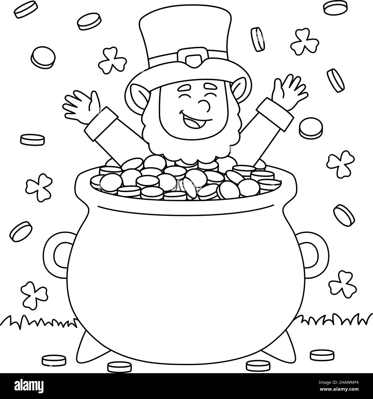 Page de coloriage de la Saint-Patrick pour les enfants Image ...