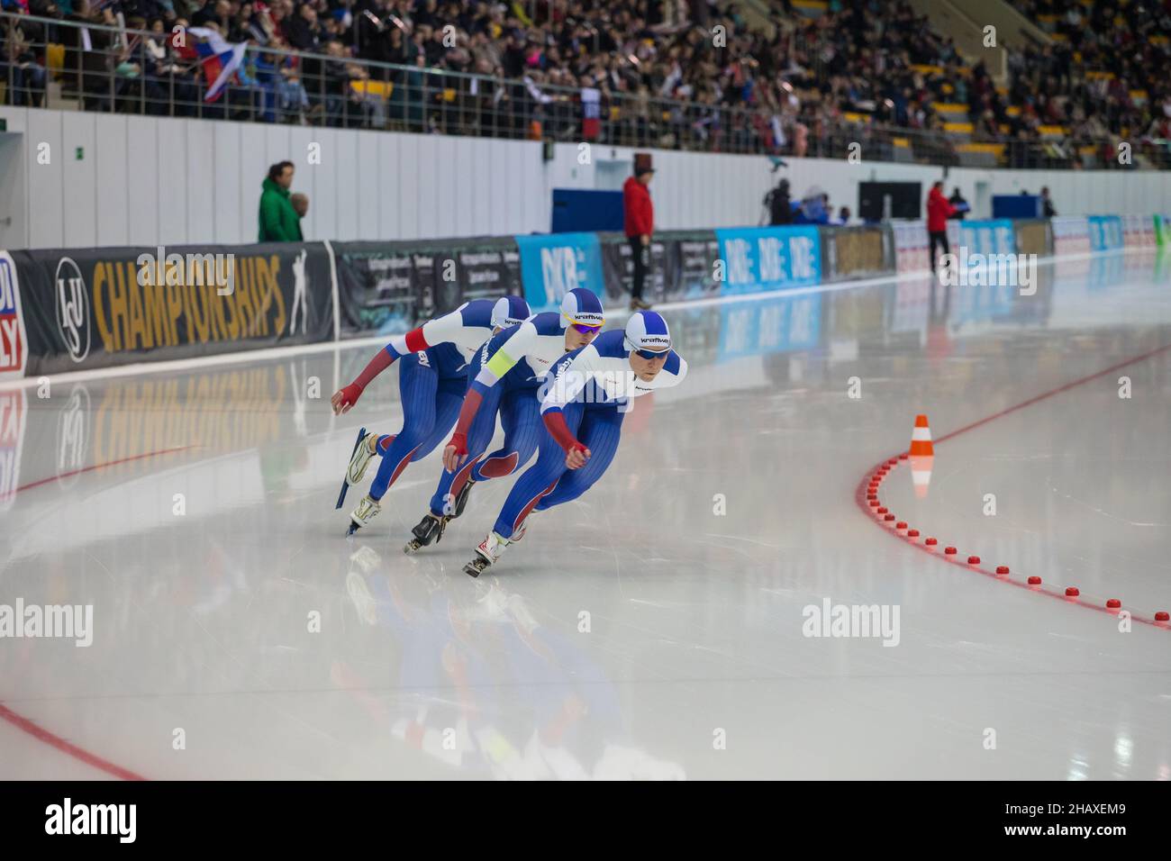 Championnats européens de patinage de vitesse de l'UIP. Athlète sur ...
