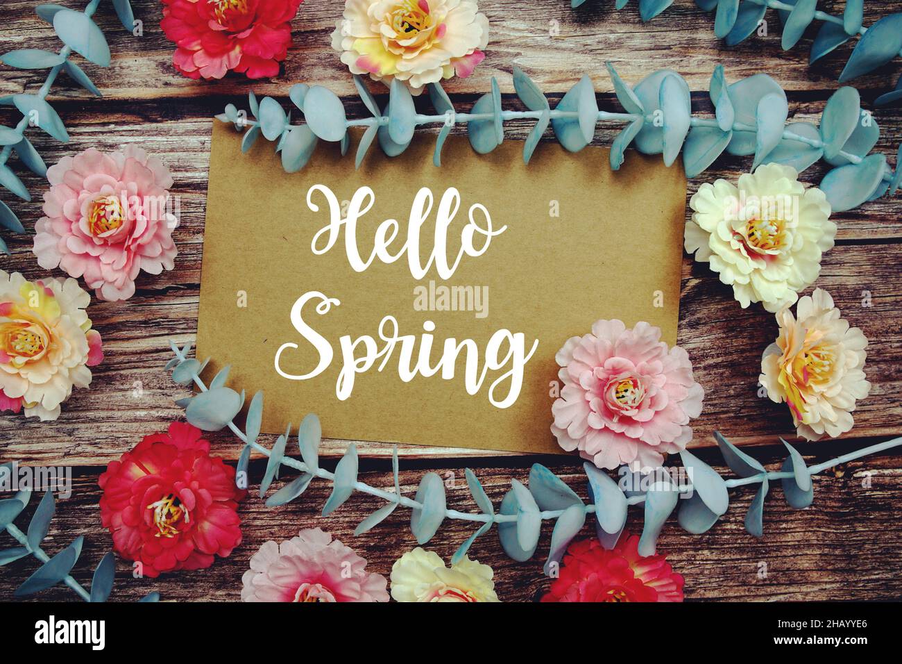 Welcome home card with flowers Banque de photographies et d’images à haute résolution - Alamy