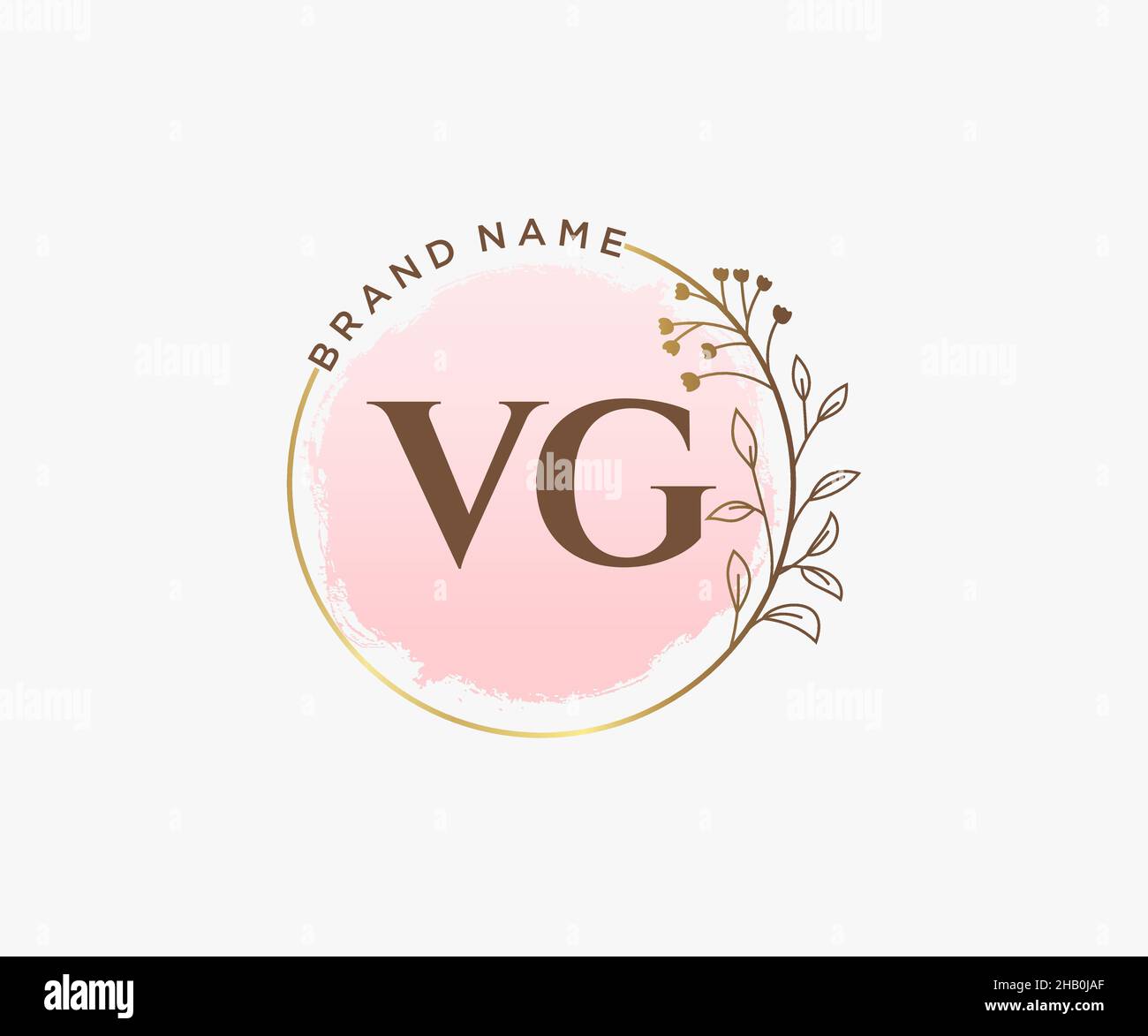 Modèle de dessin vectoriel de logo vg Banque d'images vectorielles - Alamy