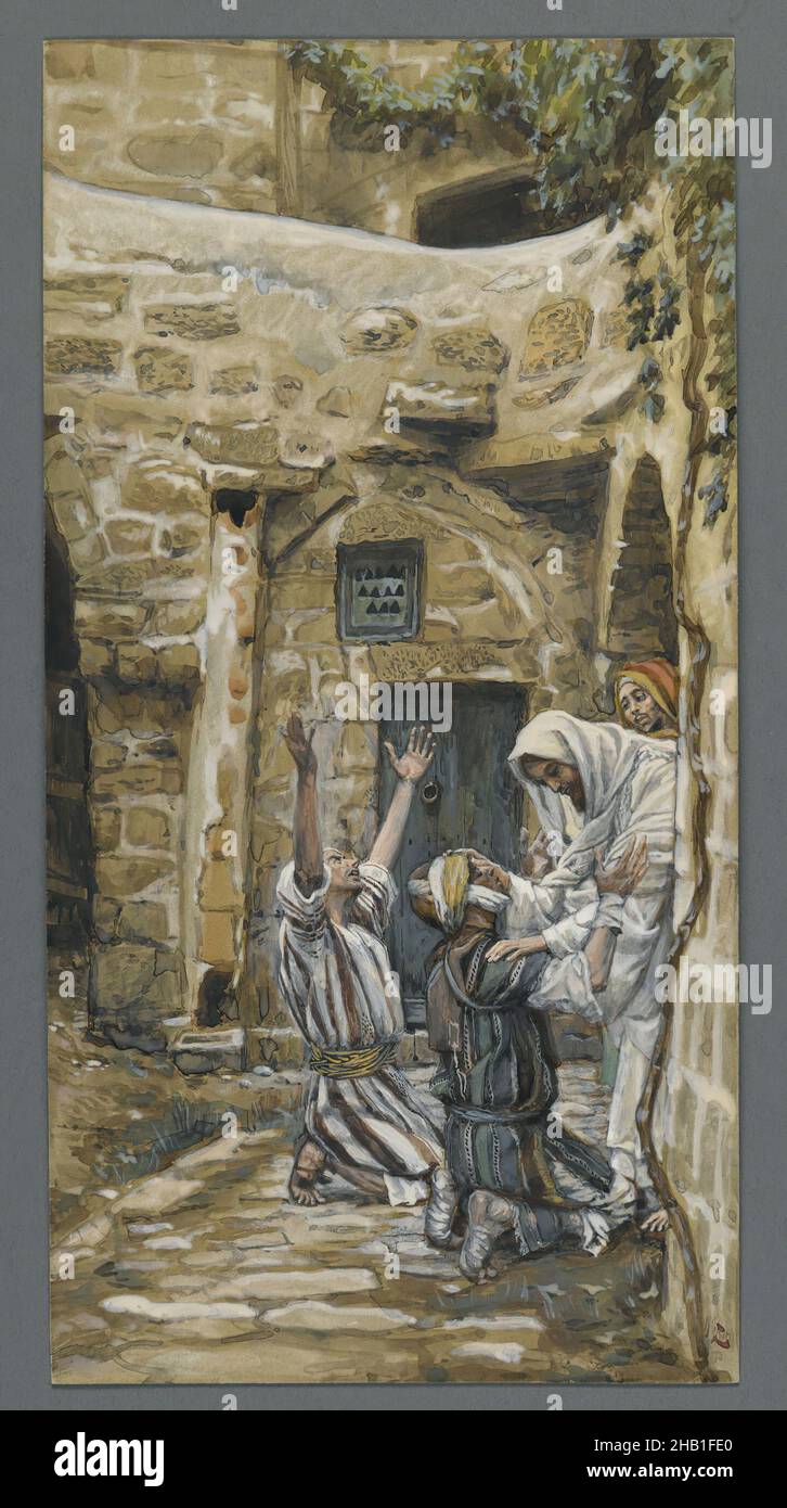 Jesus christ healing the blind Banque de photographies et d’images à ...