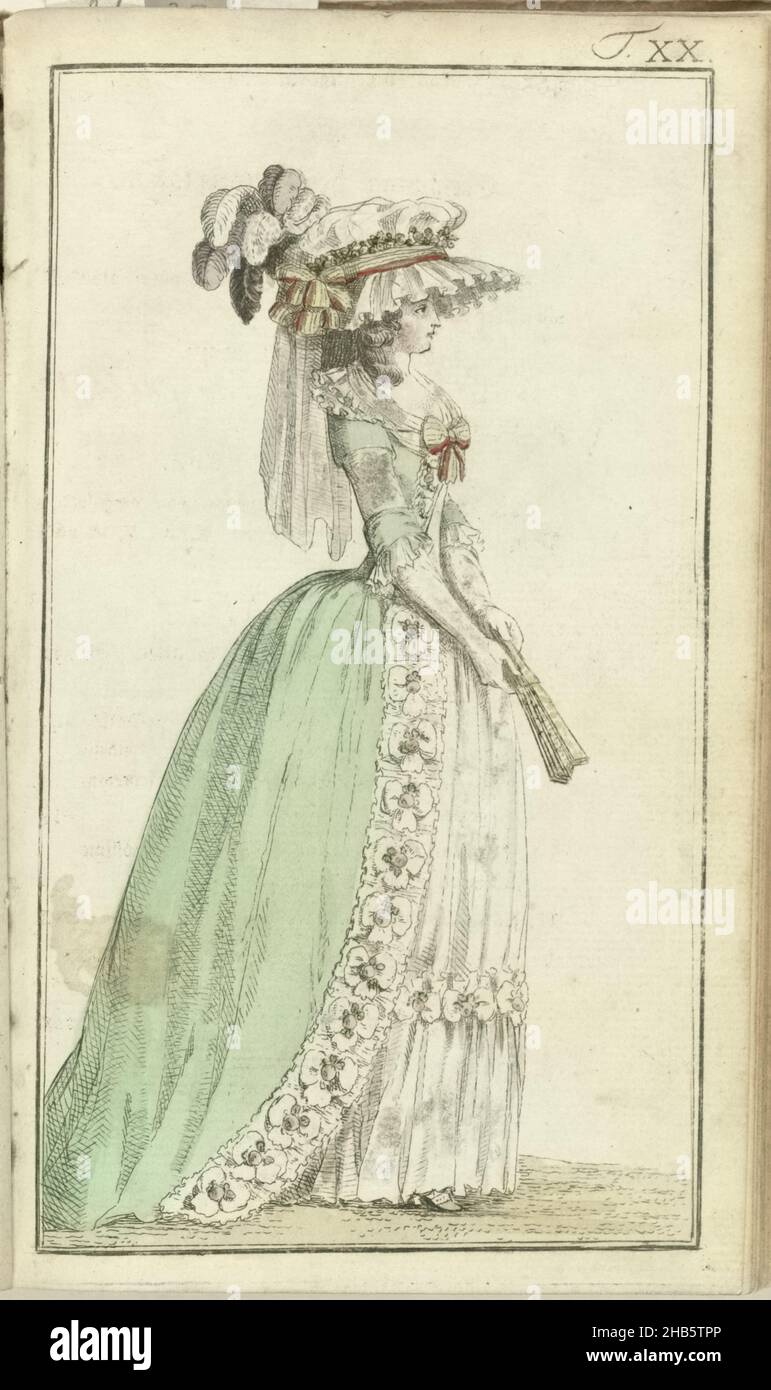 Journal des Luxus und der Moden 1786, Band I, T. 20, femme à droite ...