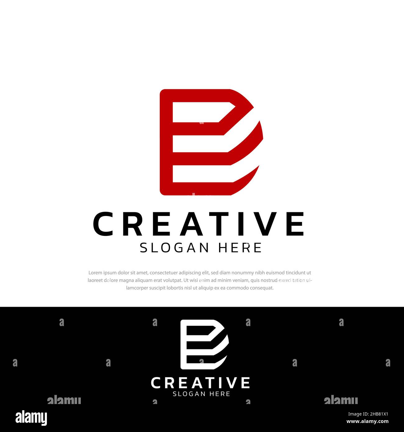 Logo de l'alphabet D en rouge design monogramme, modèle, symbole, icône ...