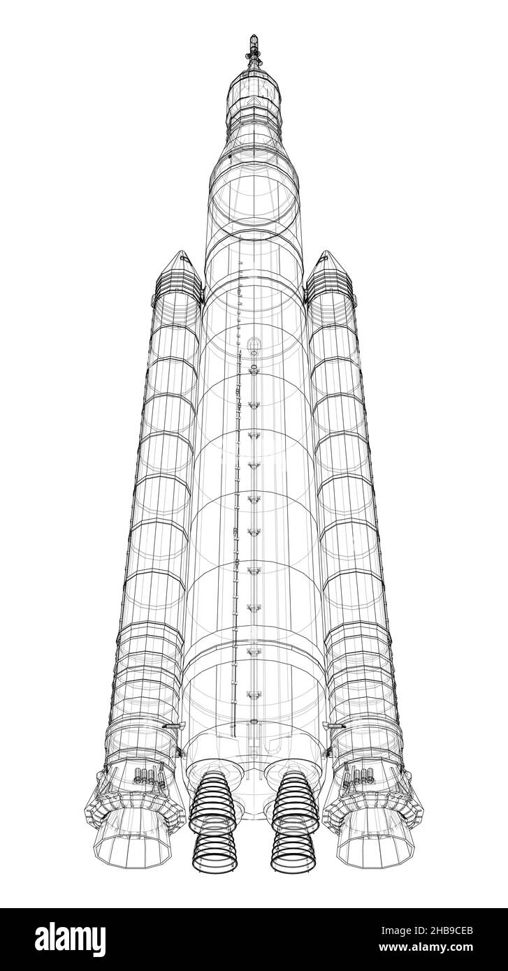 Spaceship blueprint Banque d'images détourées - Alamy