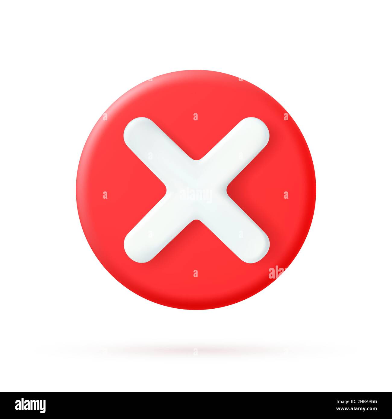 Bouton croix rouge refuser Banque d'images détourées - Page 2 - Alamy