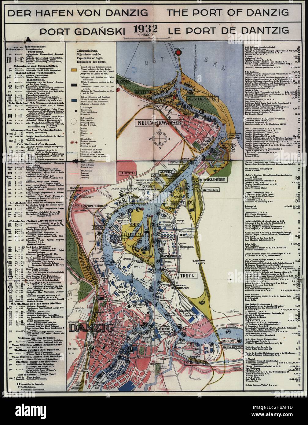 Carte du port de dantzig Banque de photographies et d’images à haute ...