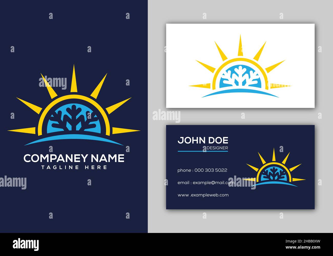 Symbole du logo du climatiseur.Symbole chaud et froid Image Vectorielle ...