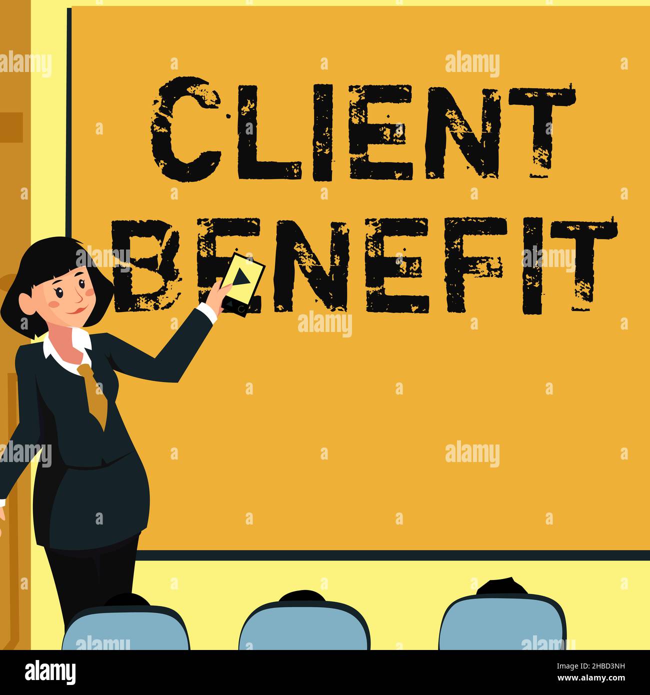 Affiche affichant l'avantage client.Idée d'entreprise la valeur réelle ...