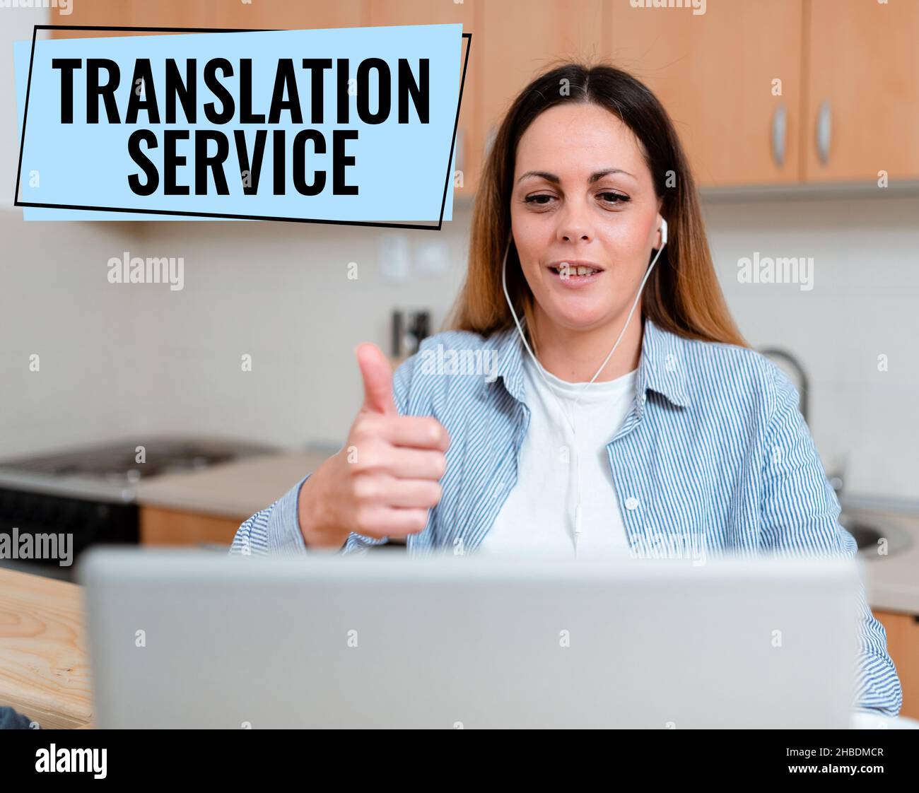 Service de traduction de texte d'écriture manuscrite.Mot écrit sur la ...