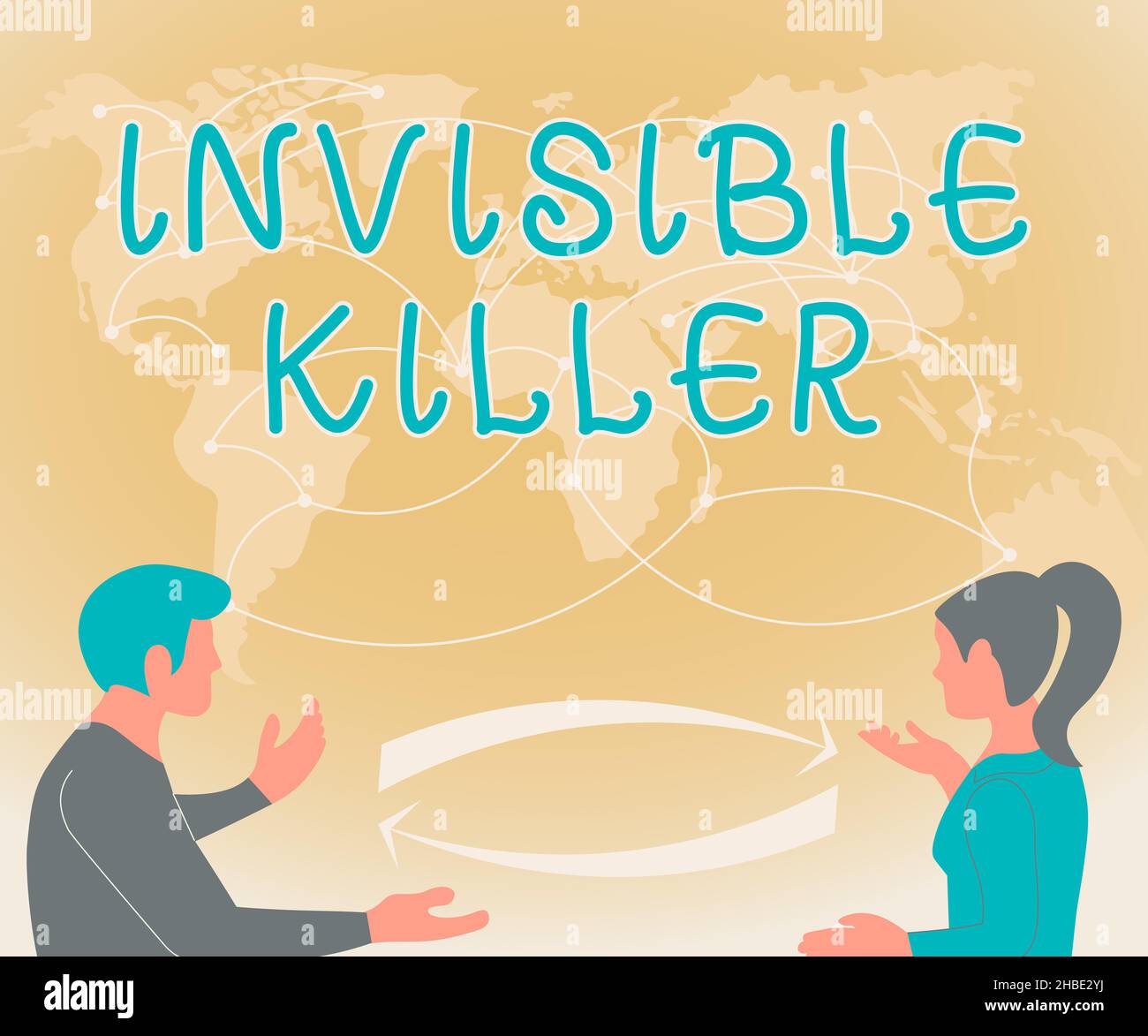 Affiche textuelle montrant invisible Killer.Internet concept présence ...