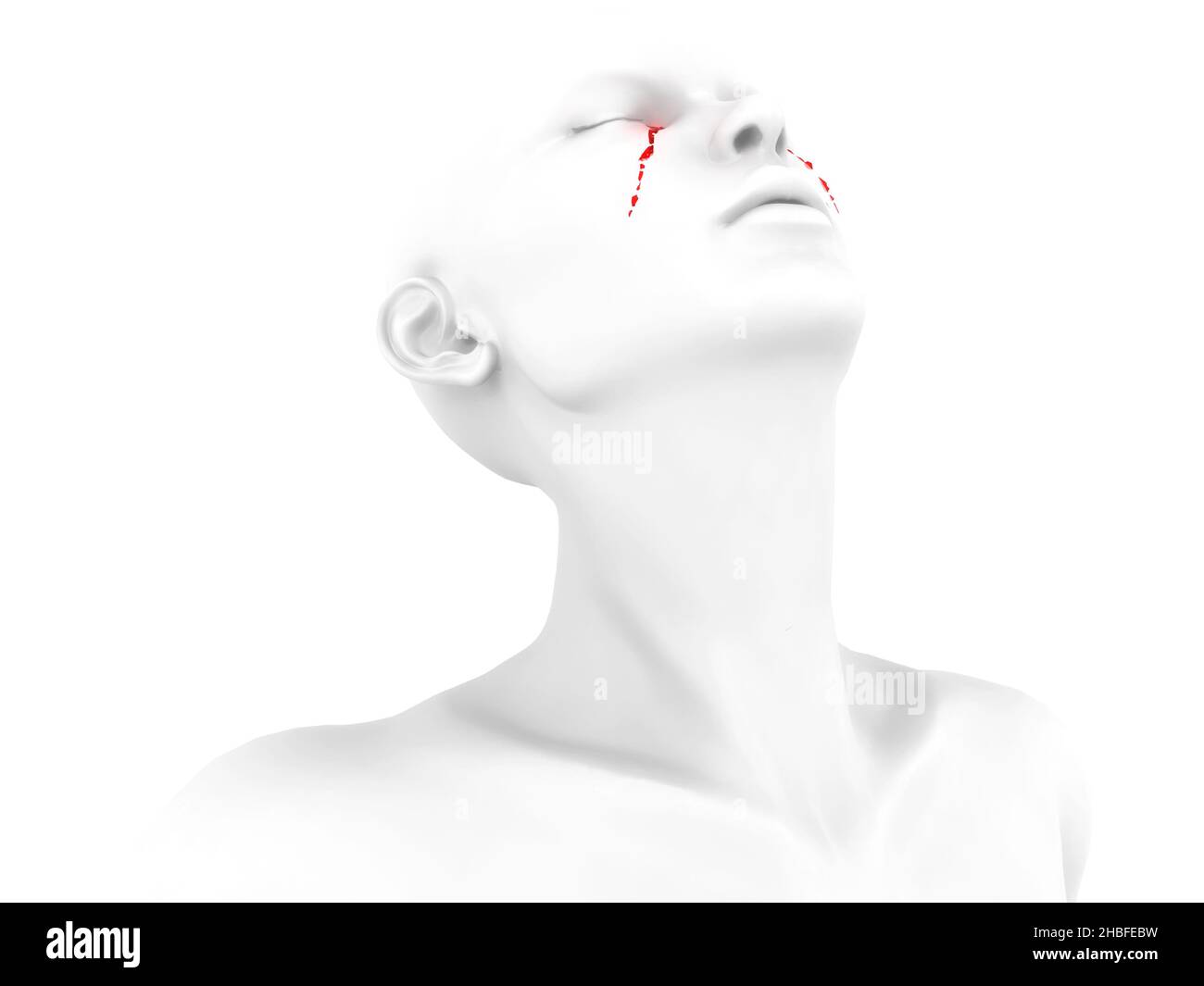 Tears of blood Banque d'images détourées - Alamy