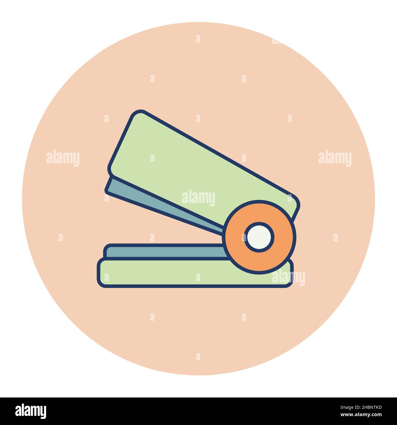 Icône de contour plat de l'agrafeuse.Panneau de l'espace de travail ...
